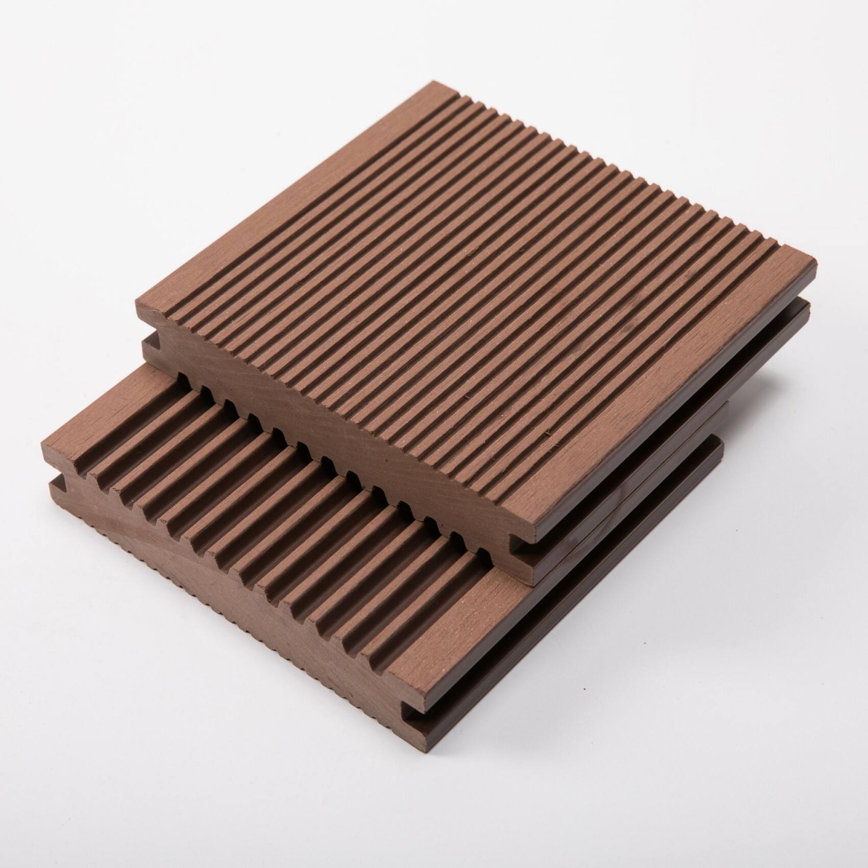 Solid WPC Decking | Double-Sided Grooved Composite Board | Treslam